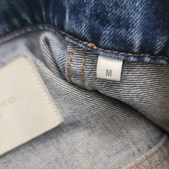 Sandro | Jackets & Coats | Sandro Slimfit Distressed Denim Jacket ...